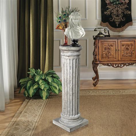 Design Toscano Ne60510 Apollo Belvedere Bust And Plinth Roman Pedestal