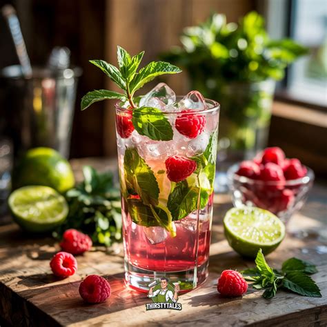 Raspberry Mint Mojito Cocktail Recipe Thirsty Tales