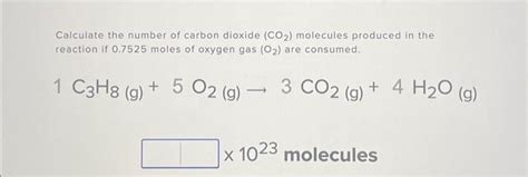 Solved Calculate the number of carbon dioxide CO₂ Chegg com