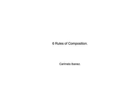 Composition Rules Ppt