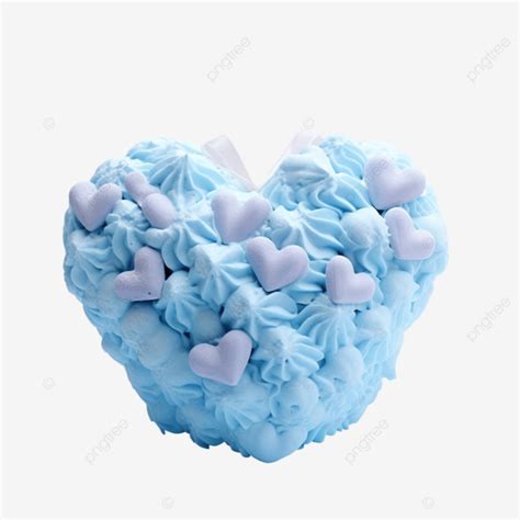 하트 모양의 케이크 발렌타인데이 또는 여성의 날 블루 머랭을 곁들인 케이크 하트 케이크 발렌타인 케이크 케이크 장식 Png 일러스트 및 이미지 에 대한 무료 다운로드