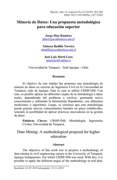 pdf data mining a methodological proposal for higher education
