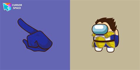 Custom Cursor Custom Cursor Among Us Vegeta Character Theme Cursor Space