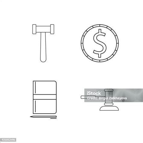 금융 은행 업무와 돈 간단한 선형 아이콘 세트입니다 간단한 개요 아이콘 0명에 대한 스톡 벡터 아트 및 기타 이미지 0명 동전 디자인 Istock