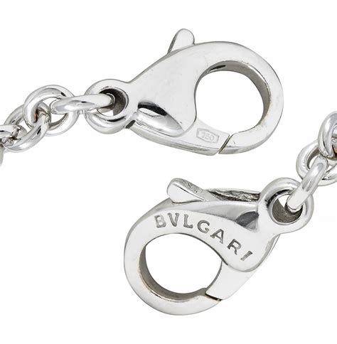 Bulgari 18 Karat White Gold Onyx Circle Bvlgari Sautoir Seven Station