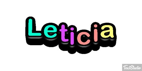 Letícia Nome Desenhos De Logotipo Em  Animado