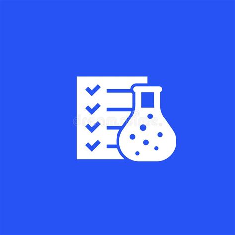 Lab Test Results Vector Icon For Web Stock Vector Illustration Of Flask Laboratory