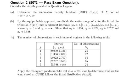 Solved Question 2 50 Past Exam Question Consider The