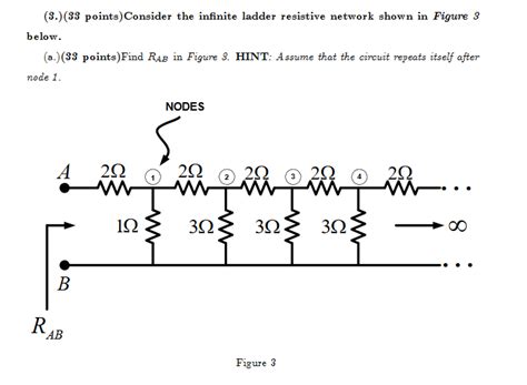 Solved Consider The Infinite Ladder Resistive Network Shown