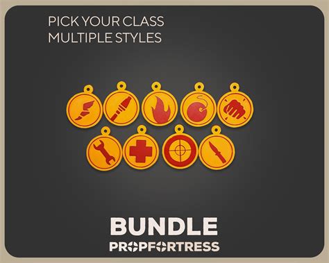 Team Fortress 2 Tf2 Class Token Keychains Etsy