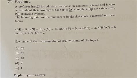 Solved Problem 3a Professor Has 23 ﻿introductory Textbooks