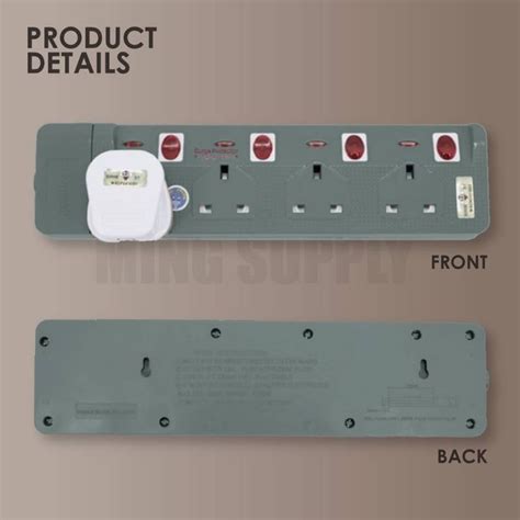 TSM Heavy Duty Extension Socket Trailing Socket Extention Socket Plug 5way FULL BODY SIRIM