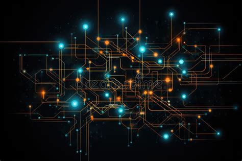 Abstract Circuit Line On Background Futuristic Technology Background
