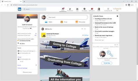 GitHub AstikSonawane LinkedIn Clone Created YouTube With The