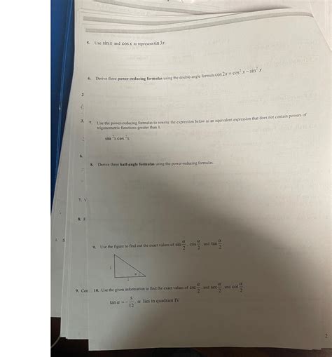 solved use sinx ﻿and cosx ﻿to represent sin3x derive three
