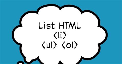 Cara Membuat List Pada HTML Mas Tutor