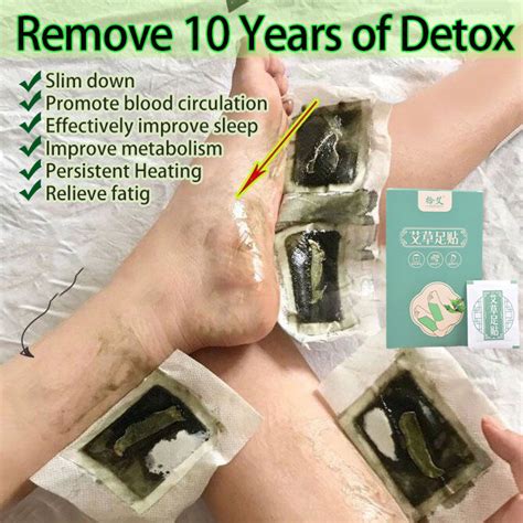 100 Ori Herbal Foot Detox Patch Wormwood Foot Pads Remove Toxins Deep
