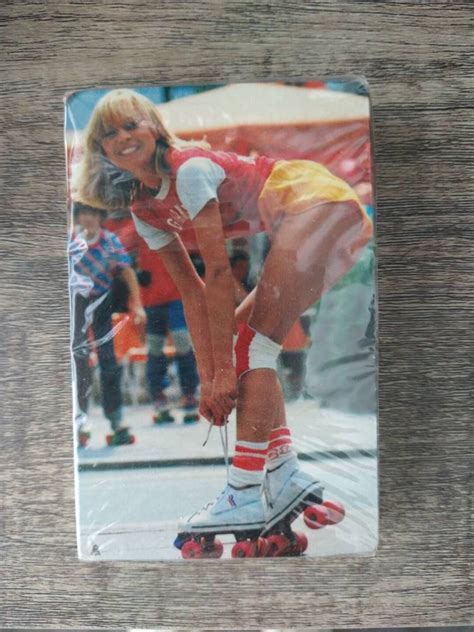 Girl With Roller Skates 1970s 1980s Vintage Playing Card Deck