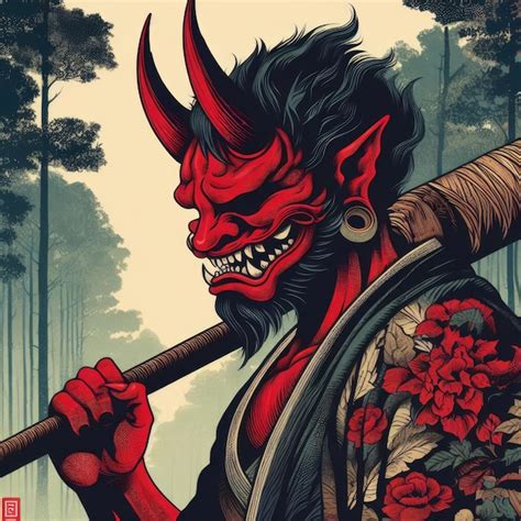 Premium Photo Oni Japanese Mythology Demon Background