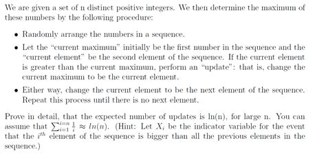 Solved We Are Given A Set Of N Distinct Positive Integers Chegg