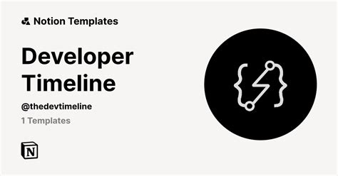 Developer Timeline Template Creator Notion Marketplace