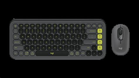 Logitech Pop Icon Keyboard Mouse Combo Graphite And Green 920 013103