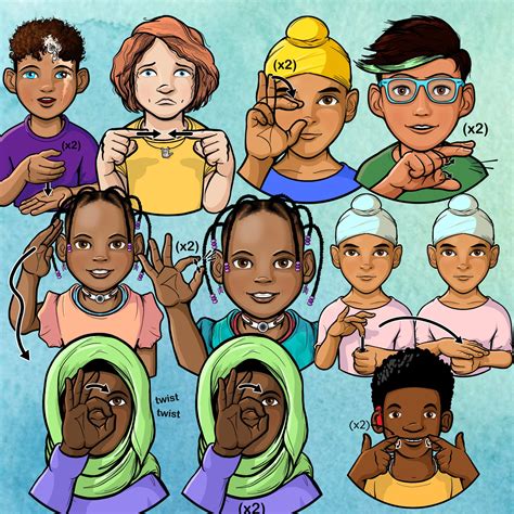 American Sign Language Asl Educational Clip Art Bedrock Literacy