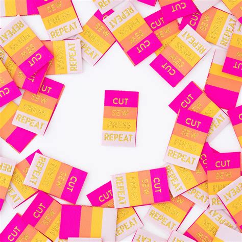 Cut Sew Press Repeat Tied With A Ribbon Woven Labels Sarah Hearts