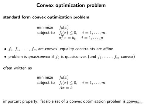 【convex Optimization Stanford】lec4 Cvx Opt Promblemquasiconvex Optimization Csdn博客