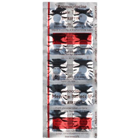 Sicriptin Strip Of 10 Tablets Health And Personal Care