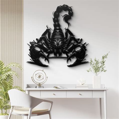 Scorpion Metal Wall Art Intricate Scorpion Silhouette Gothic Home Decor