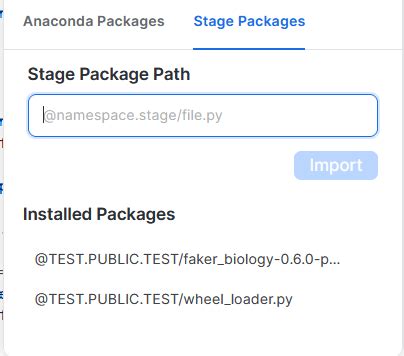 Import Python Packages In SnowFlake To Be Used Python Worksheets Stack Overflow