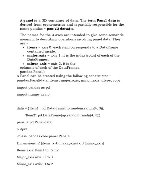 panel and multiindex pdf data management computing