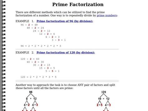 Prime Factorization Interactive For 6th 8th Grade Lesson Planet