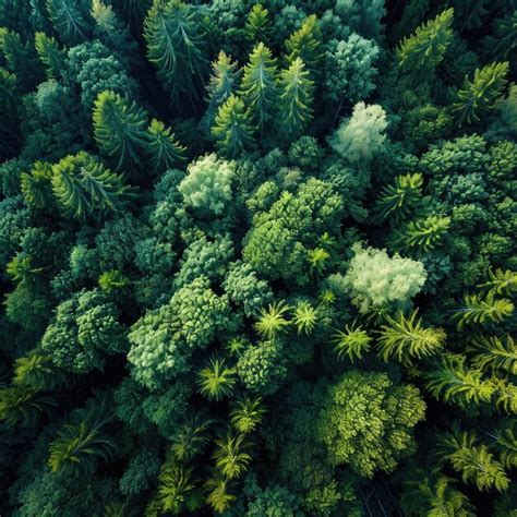 Aerial View Of Dense Forest Premium Ai Generated Image