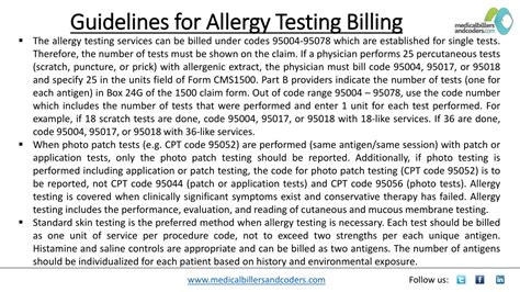 Ppt Guidelines For Allergy Testing Billing Powerpoint Presentation Free Download Id11892379