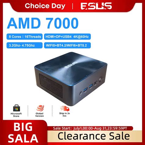 Sale Esus Mini Pc Intel Th Gen Amd Mini Pocket Pc Gb Gb M