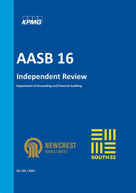 ASG Group Assignment ASG AASB Independent Review Department Of Accounting And Financial