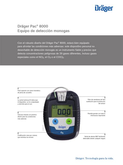 ficha detector pac 8000 pdf presupuesto amoníaco