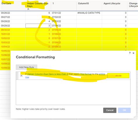 If Task Less Than 3 Days Than Conditional Formatting — Smartsheet