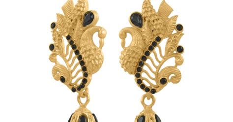 Gold Plated Stone Pearl Studded Earrings For Women Girls Available On