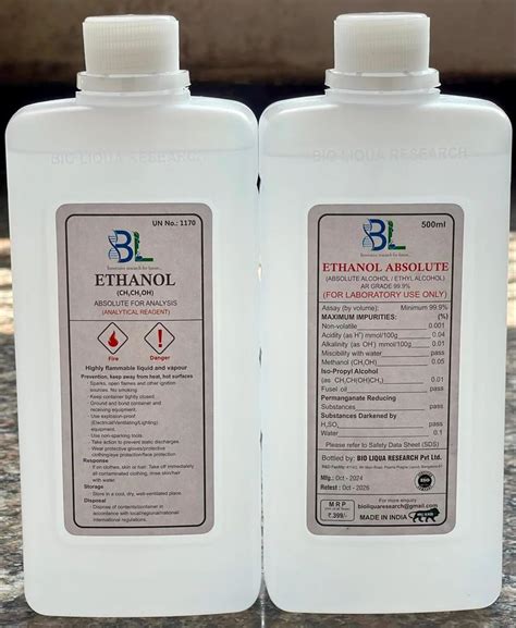 Lab Grade Ethanol At ₹ 300litre Ethyl Alcohol In Bengaluru Id