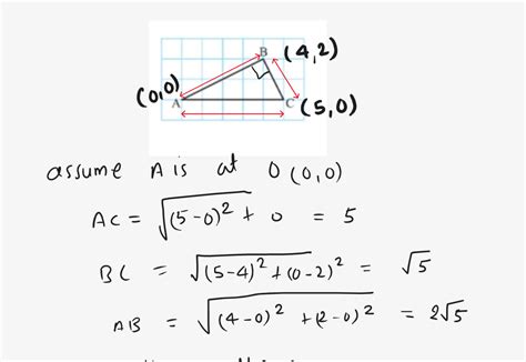 [solved] show that triangle abc is right angled using b a pythagoras
