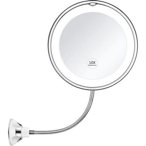 Flexible Gooseneck Led Lighted 10x 6 7 Magnifying Makeup Mirror Power