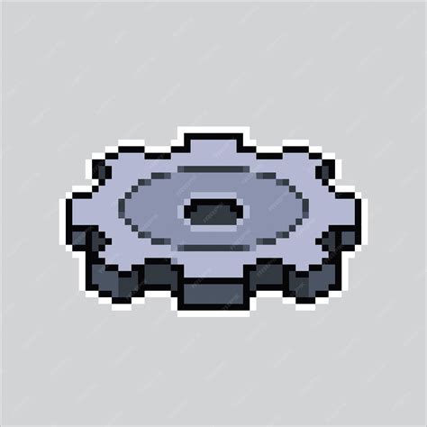 Pixel Art Illustration Gear Icon Pixelated Gear Gear Settings Icon