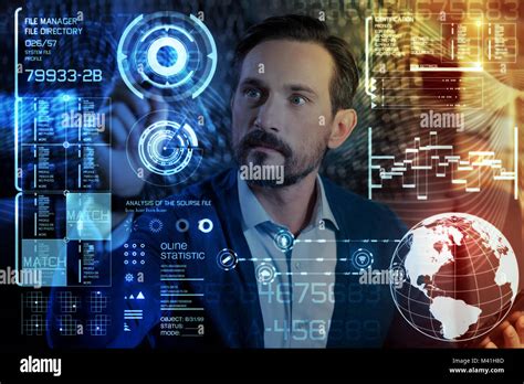 Surprised Programmer Looking At The Screen While Analyzing The