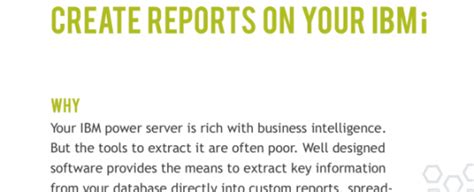 IBM I Database Query Tools Create Better Reports Less System Stress