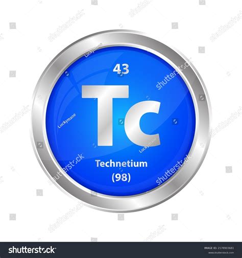 Icon Structure Technetium Tc Chemical Element Royalty Free Stock Vector Avopix Com