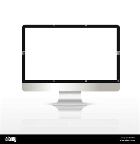 Realistic Computer Or Pc Monitor Isolated On Background Vector Mockup Stock Vector Image And Art