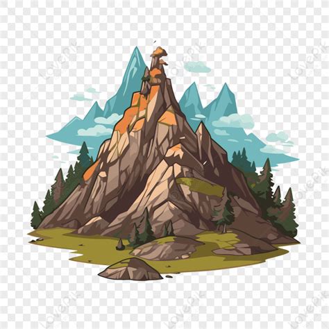 산 정상 벡터만화상표클립 아트 Png 일러스트 무료 다운로드 Lovepik